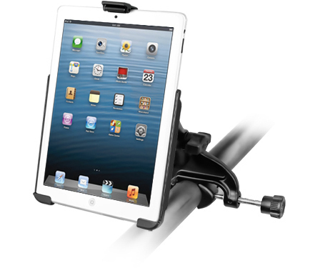 RAM Mount iPad Mini Cradle Yoke Mount Handlebar Rail Tripod