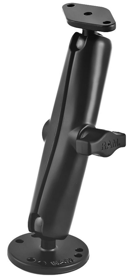 RAM Mount LONG 15cm Double Socket Arm 1" Ball 2.5" Round Base
