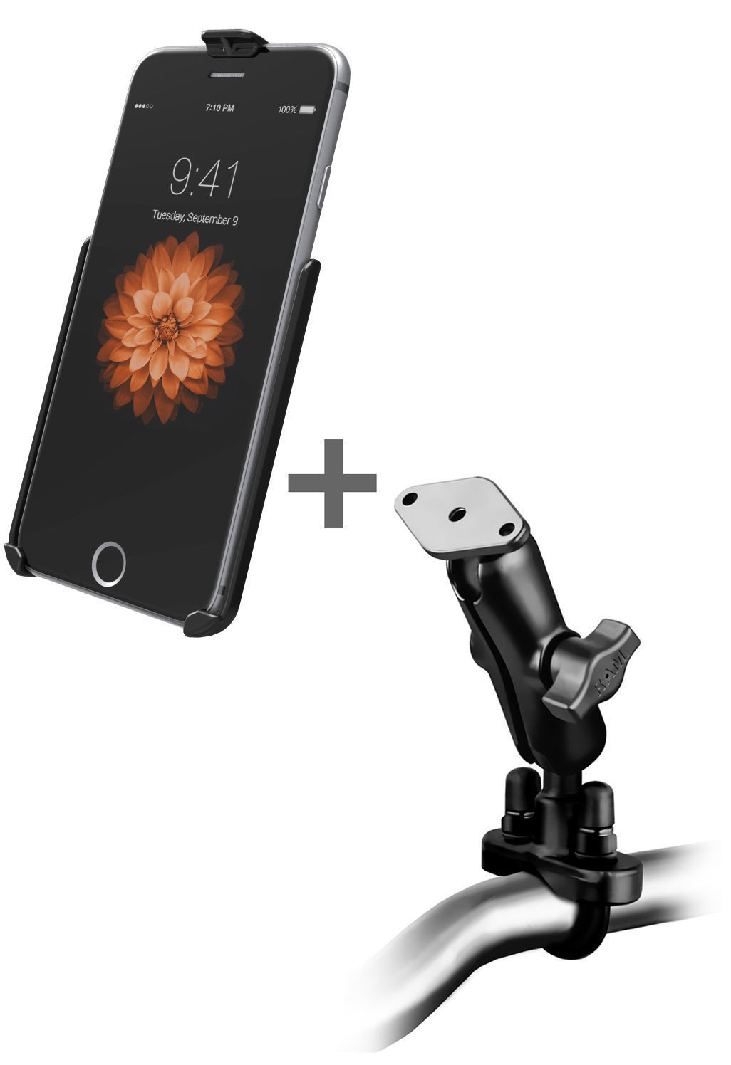 RAM Motorcycle Handlebar Rail Mount for Phone - Mr Mobile