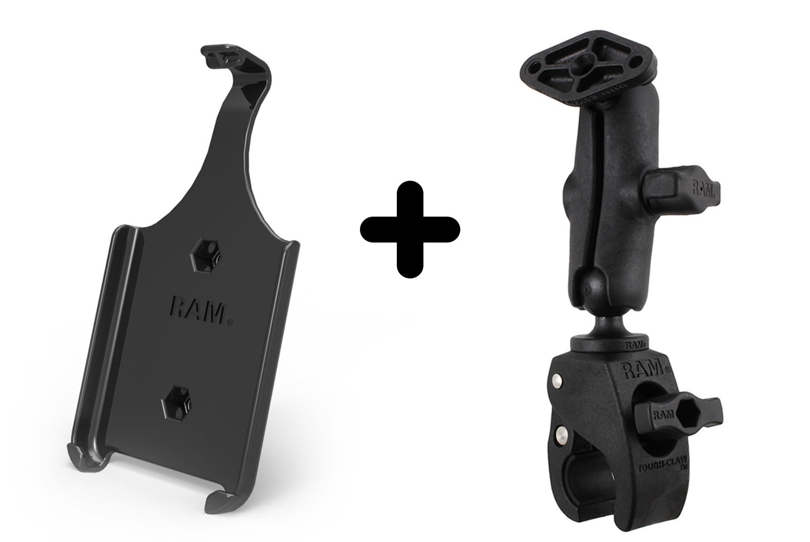 RAM Mount Tough-Claw Rail Handlebar Base with EZ-Roll'r Cradle iPhone 6